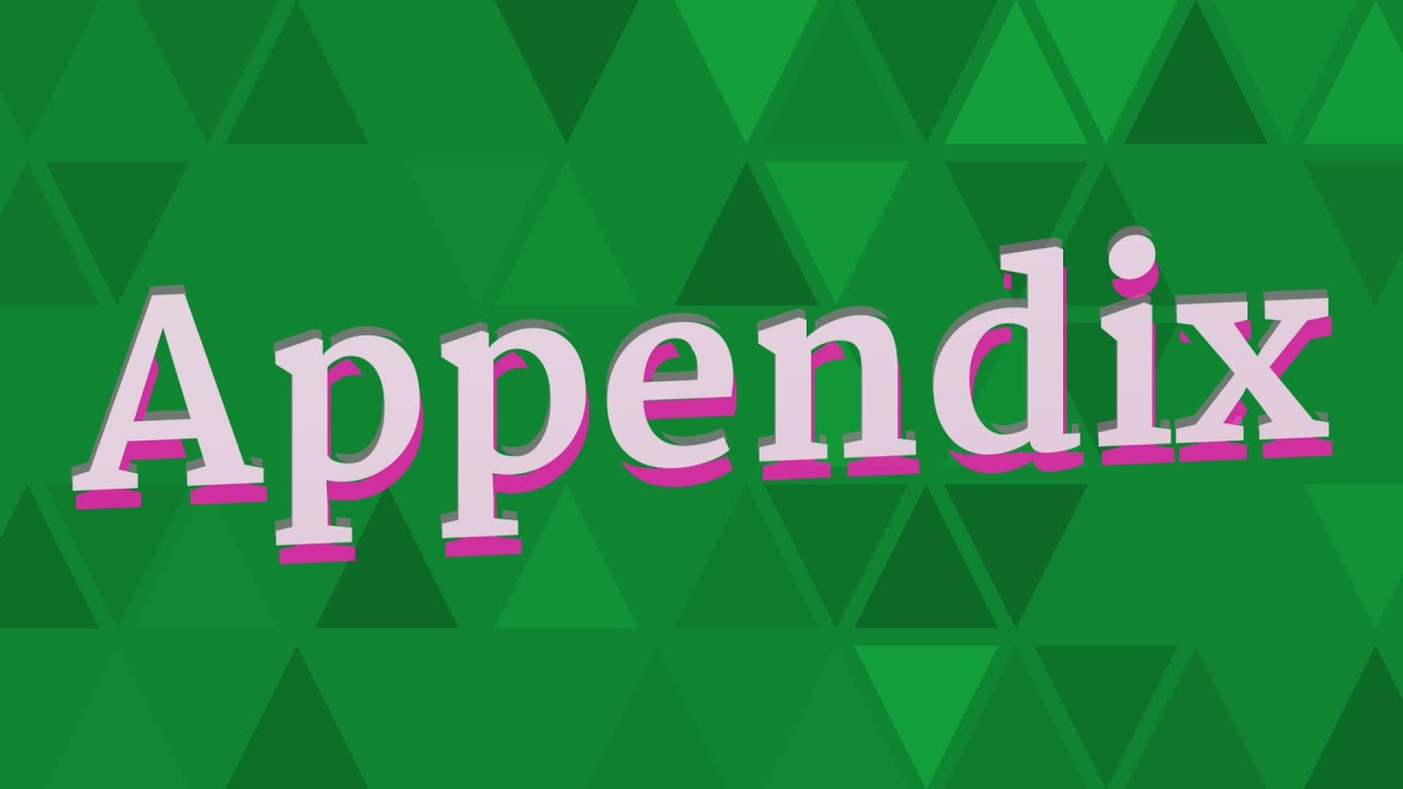 APPENDIX pronunciation • How to pronounce APPENDIX - YouTube