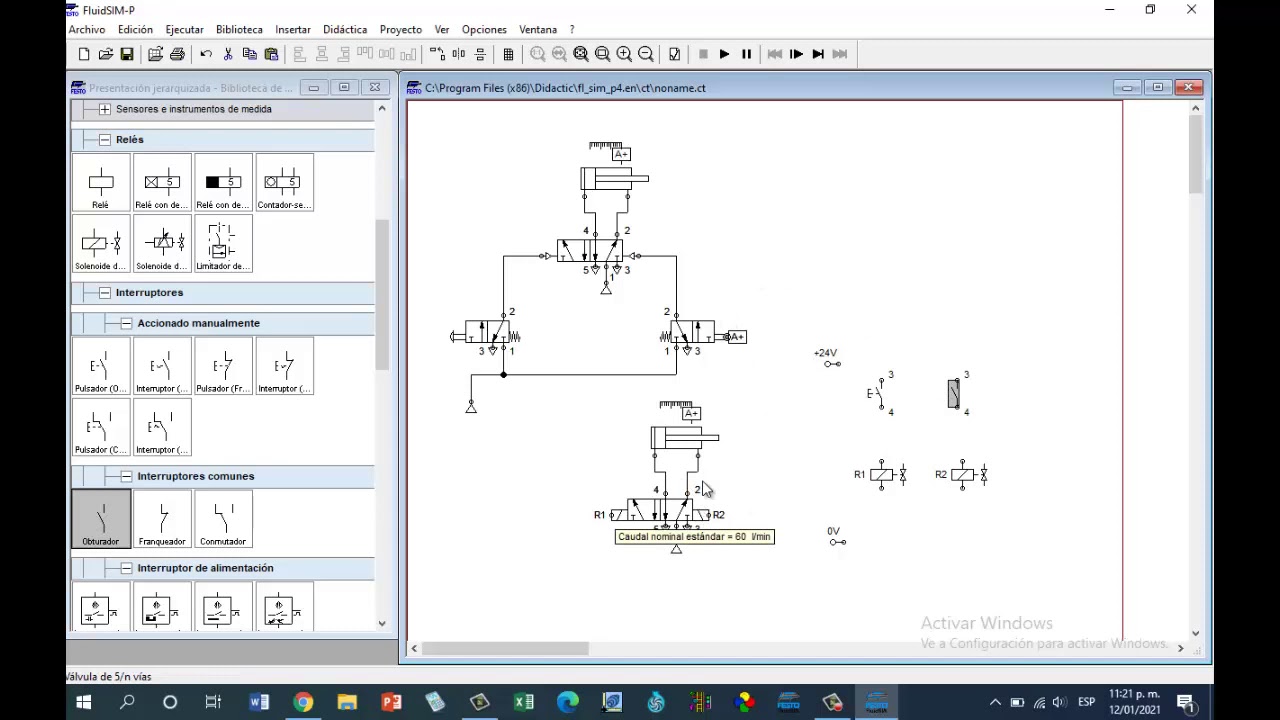 SIMULACIONES EN FluidSIM NEUMATICA- AUTOMATIZACION INDUSTRIAL - YouTube
