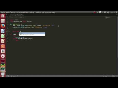 ROS Tutorial 5 ROS Publisher & Subscriber node - YouTube