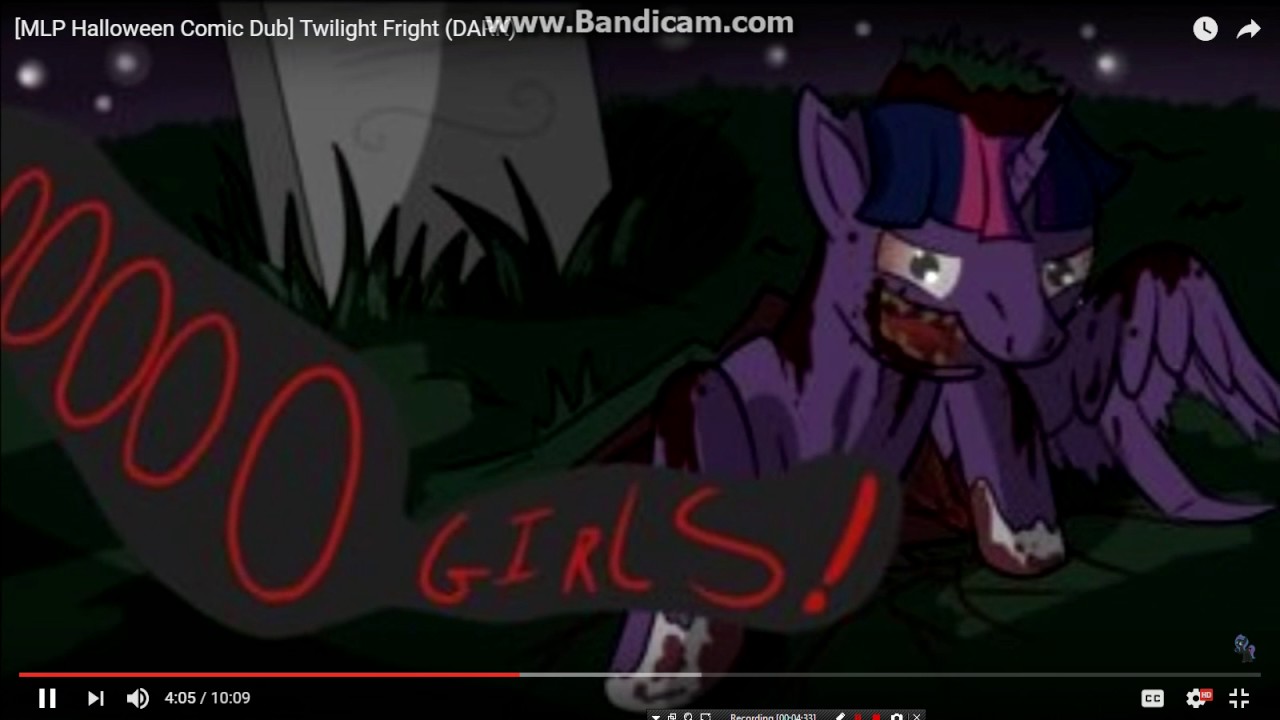 Shadow reacts to mlp comic dub twilight fright - YouTube