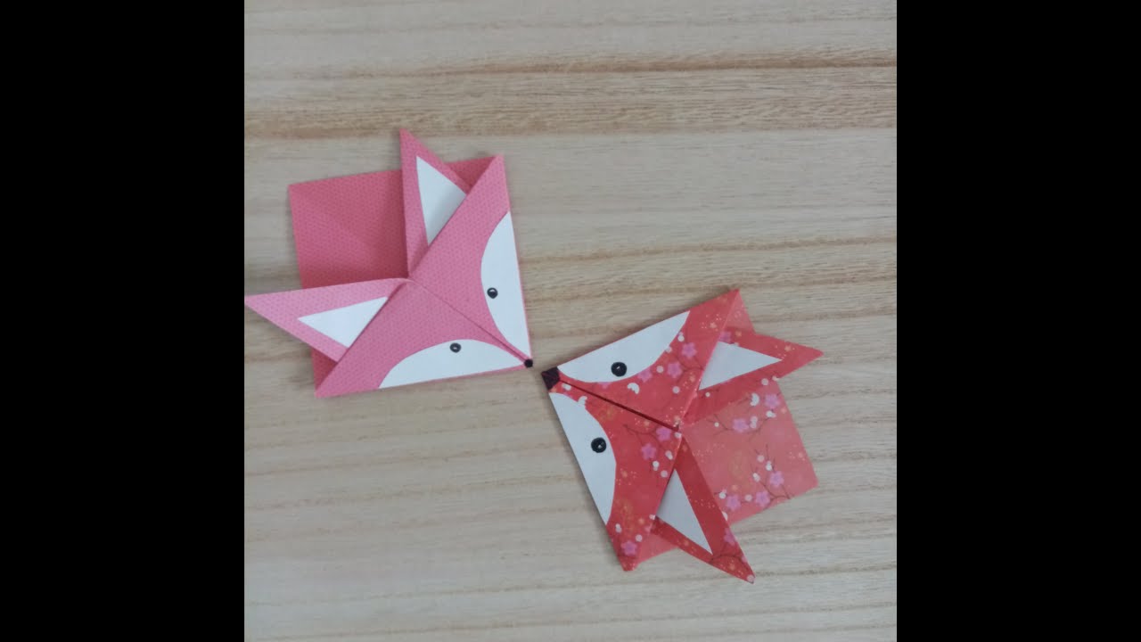 Origami : Marque page renard - YouTube