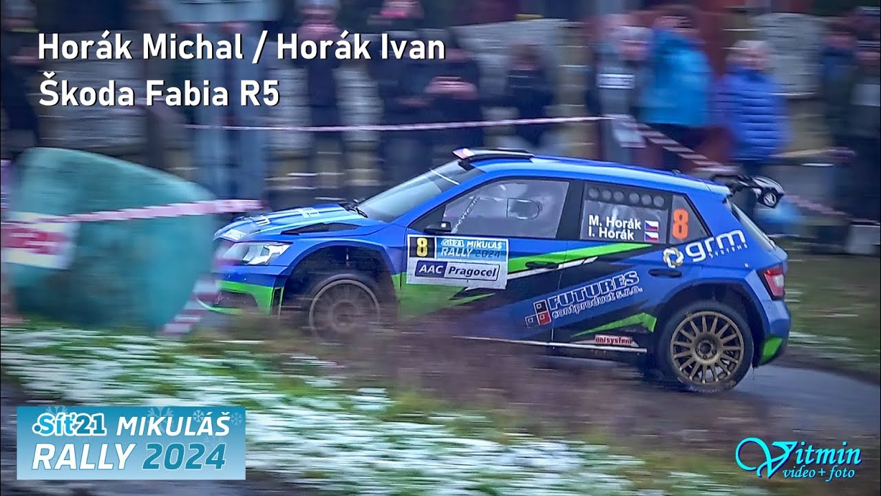 Michal Horák / Ivan Horák - Škoda Fabia R5 - Síť21 Mikuláš Rally 2024 ...