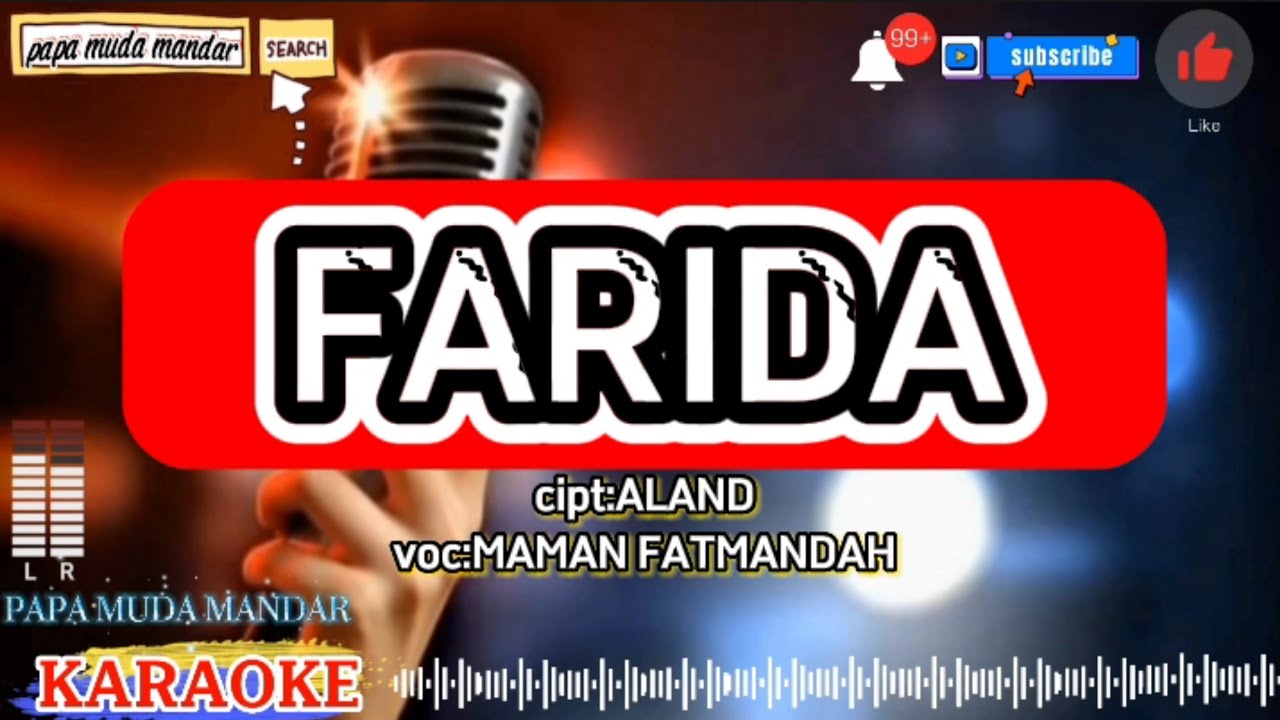 karaoke Farida fatman fatmandah,Farida karaoke,papa muda mandar - YouTube