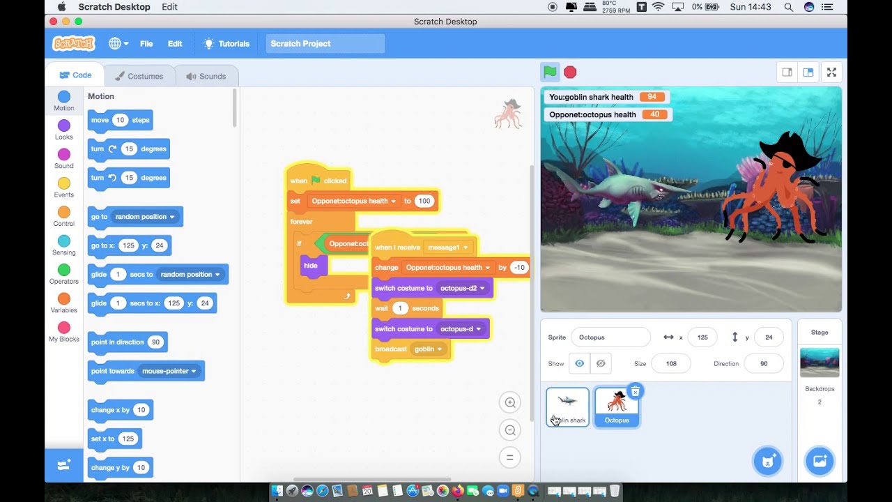 Goblin shark mode hungry shark world on scratch - YouTube