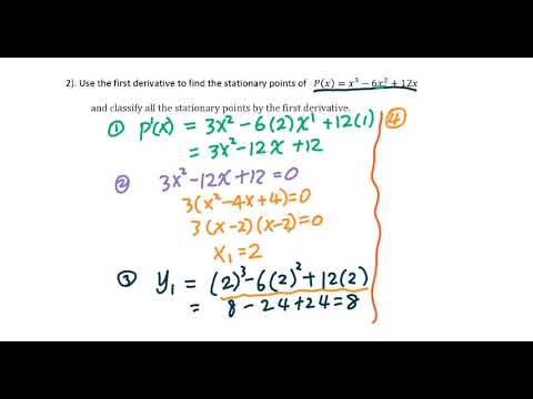 Topic 5 How to Classify Stationary Points (2) - YouTube