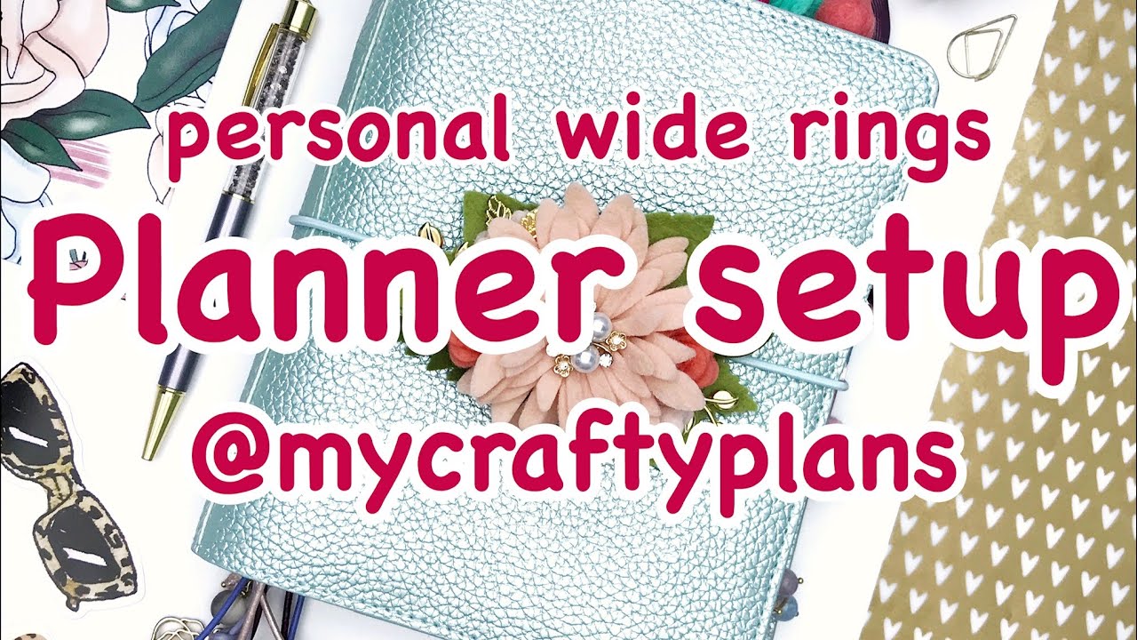 Planner Setup | Personal Wide Rings | Self Care Spring - YouTube