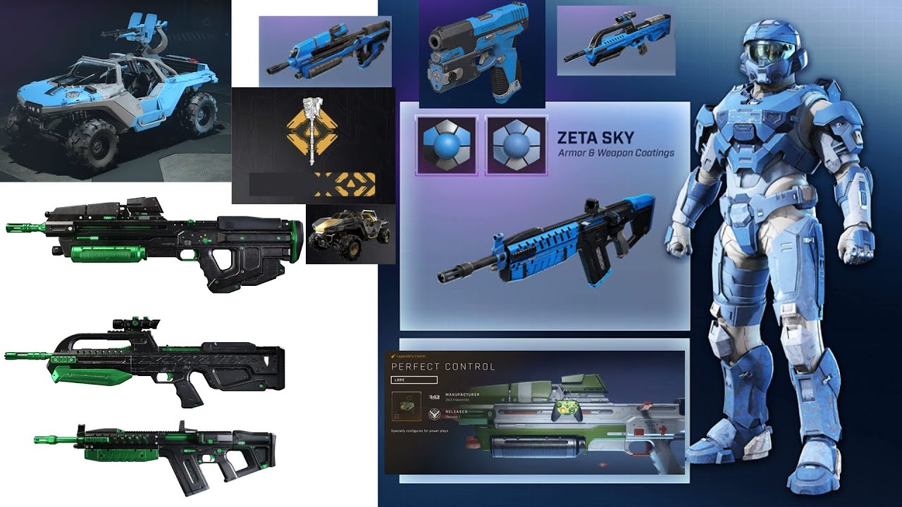 Halo Infinite Items with DLC Coatings and Emblems - YouTube