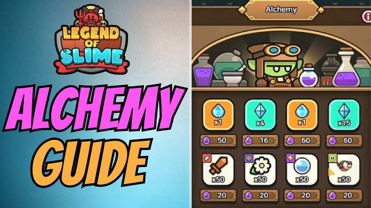 ALCHEMY GUIDE - Crafting, Store & Packages - Legend of Slime: Idle RPG ...