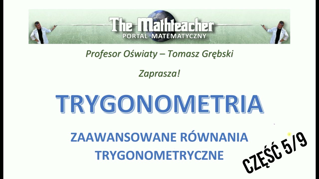 Trygonometria - równania trygonometryczne 5 z 9 - YouTube