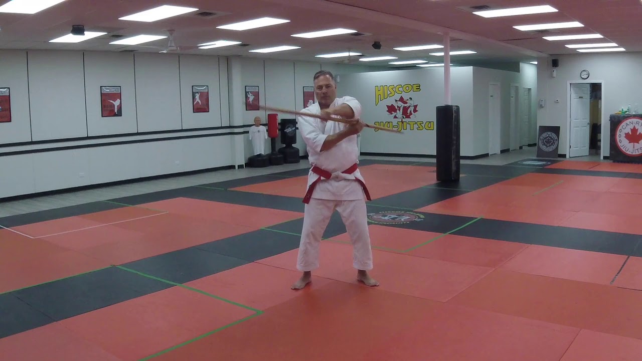 Hiscoe Jiu-Jitsu Bo Staff Basic Strikes - YouTube