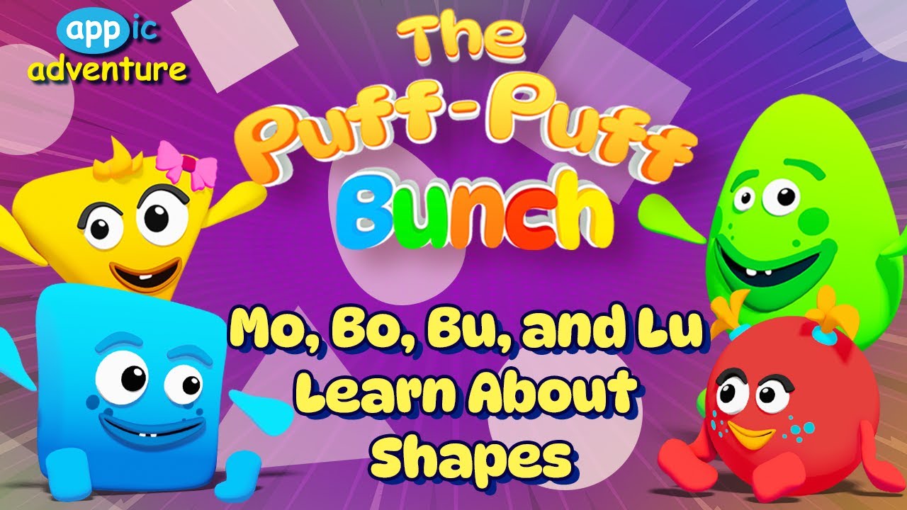 The Puff-Puff Bunch | Shapes | #cartoons #nurseryrhymes #kidssongs # ...