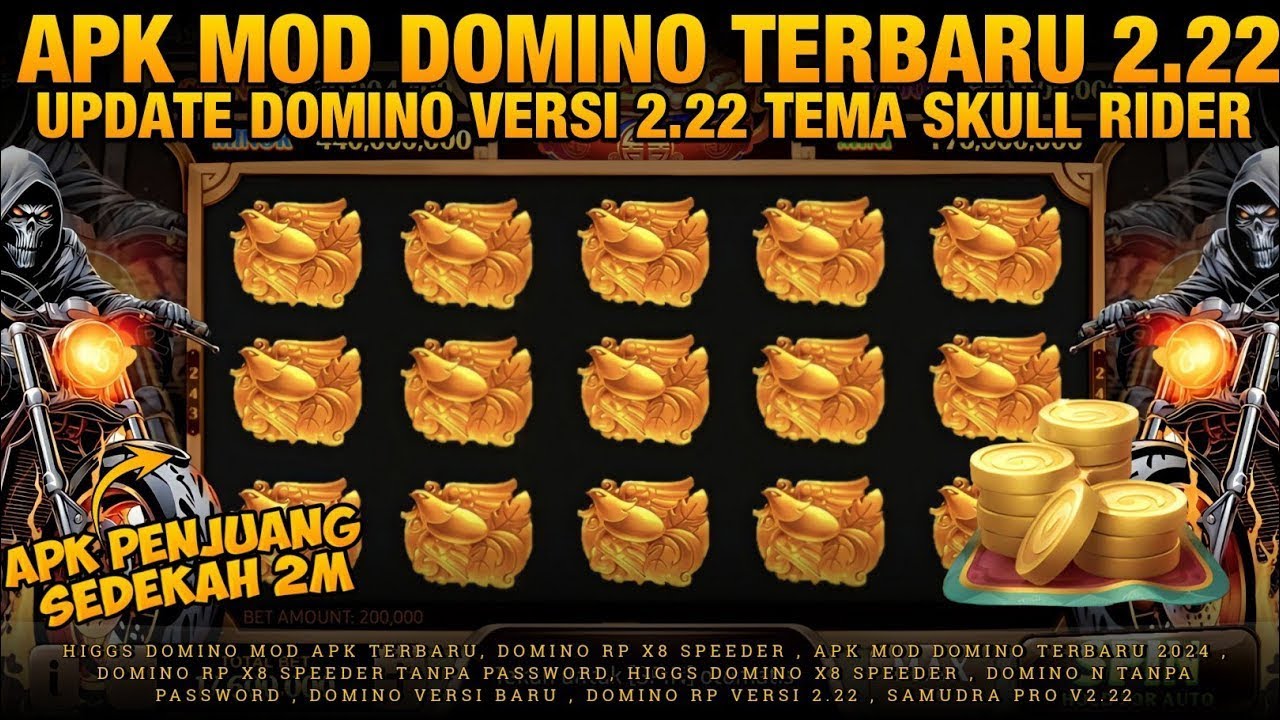 APK MOD TERBARU HIGGS DOMINO RP V2.22 X 8 SPEEDER TEMA SKULL RIDER ...