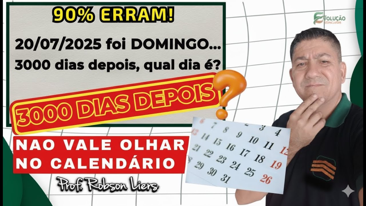 Como Resolver Questão de Calendário em Concursos – 3000 Dias Depois do ...