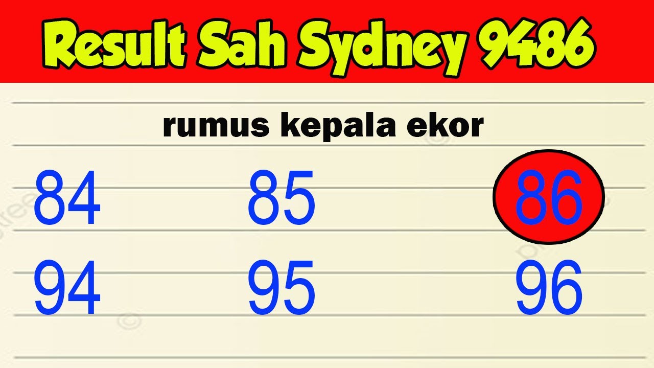 PREDIKSI SYDNEY HARI INI SABTU 23 MARET 2024 RUMUS KEPALA EKOR JITU # ...