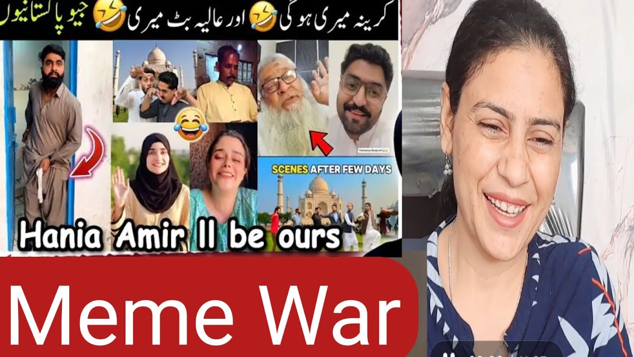 Reaction on pak vs India meme war | India vs Pakistan meme war ...