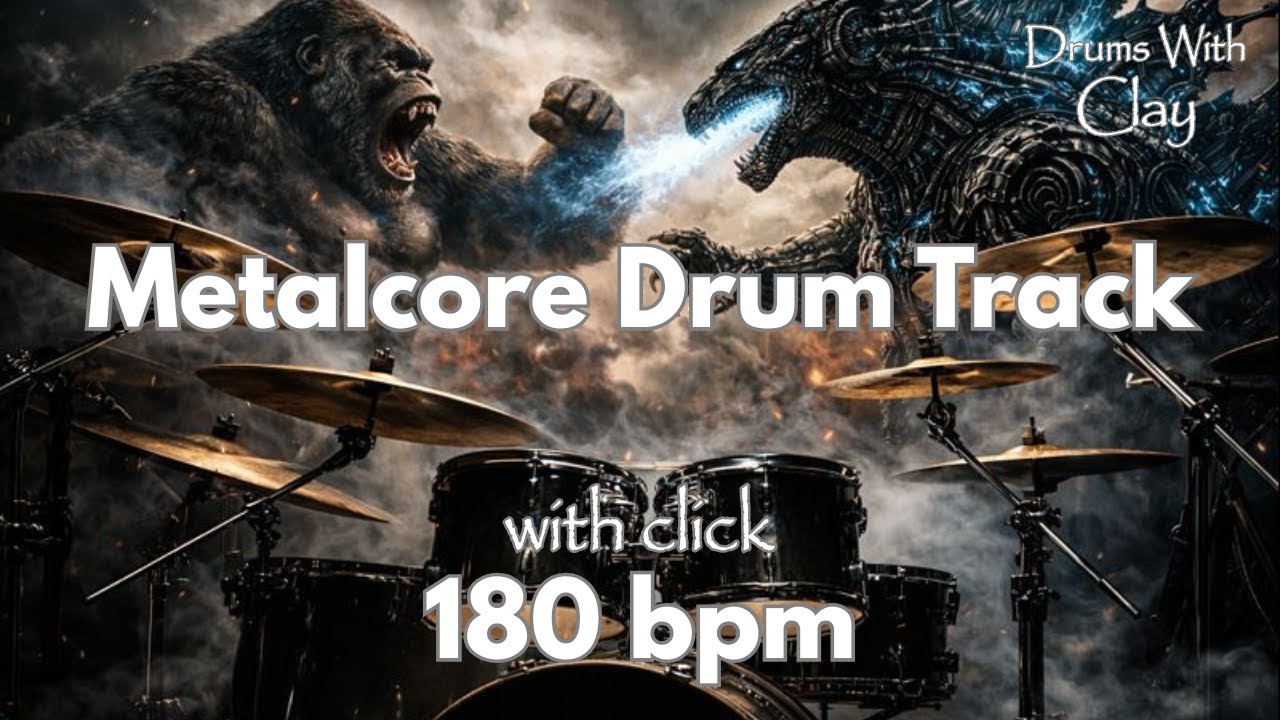 Metalcore Drum Backing Track (Drums Only) | 180 BPM | With Click - YouTube