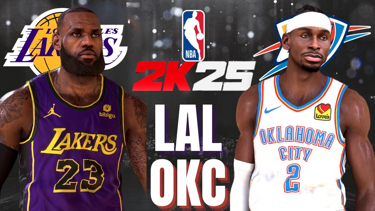LAKERS vs THUNDER | NBA 2K25 ULTRA REALISTIC | CONCEPT GRAPHICS ...