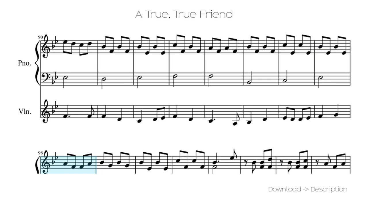 🎶 A True, True Friend 🎸🎸 - YouTube