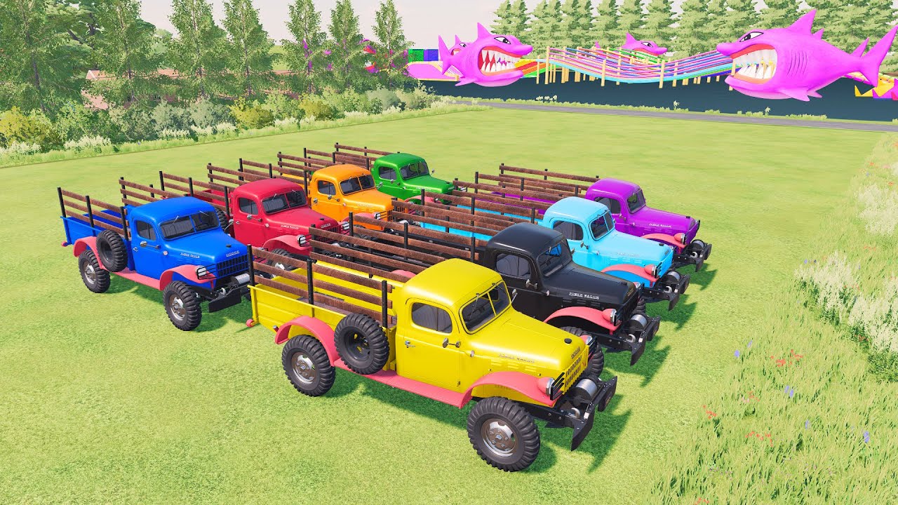 GO TO THE GARAGE WITH EXCAVATOR CAR, POLICE CAR, BULLDOZER, POLICE CAR ...