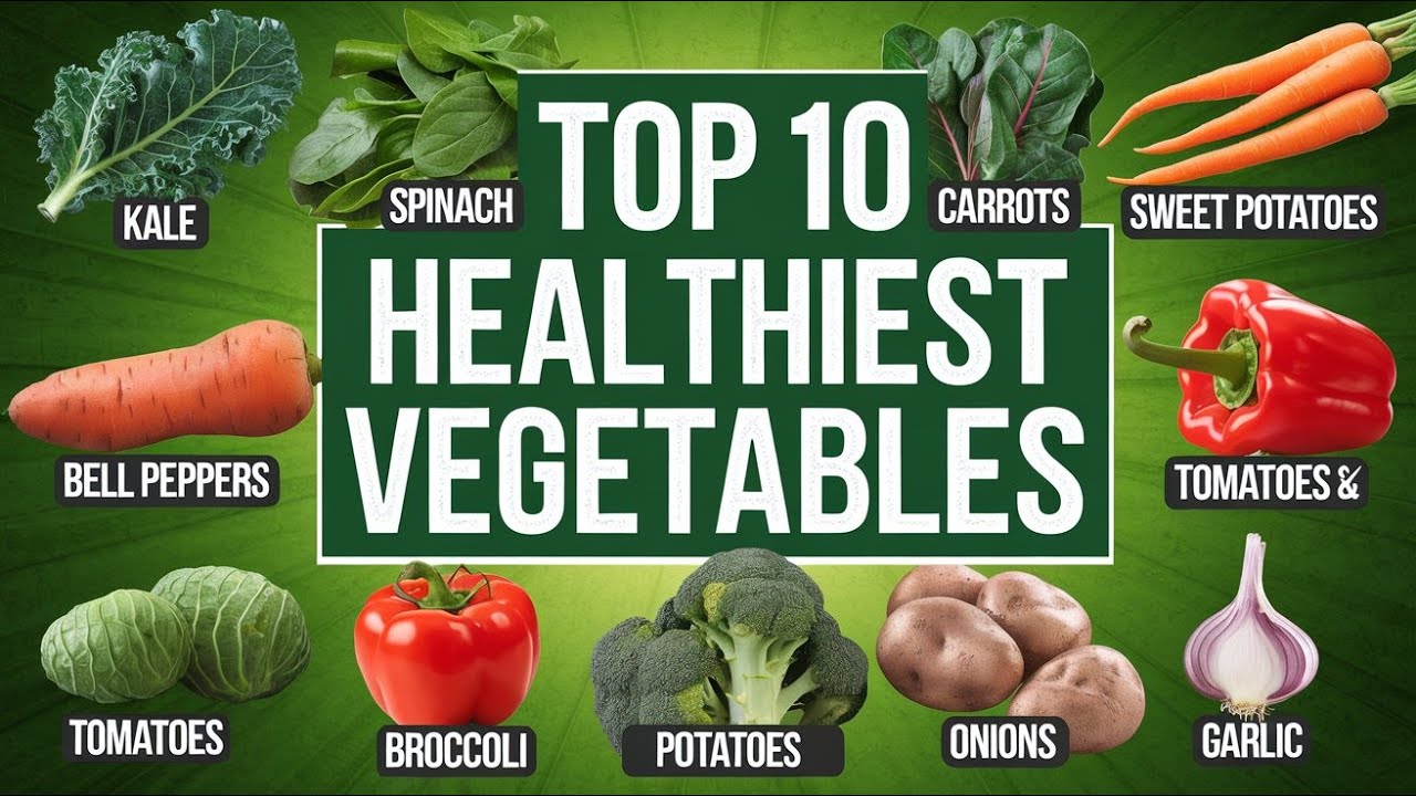 Top 10 Healthiest Vegetables You Must Eat - YouTube