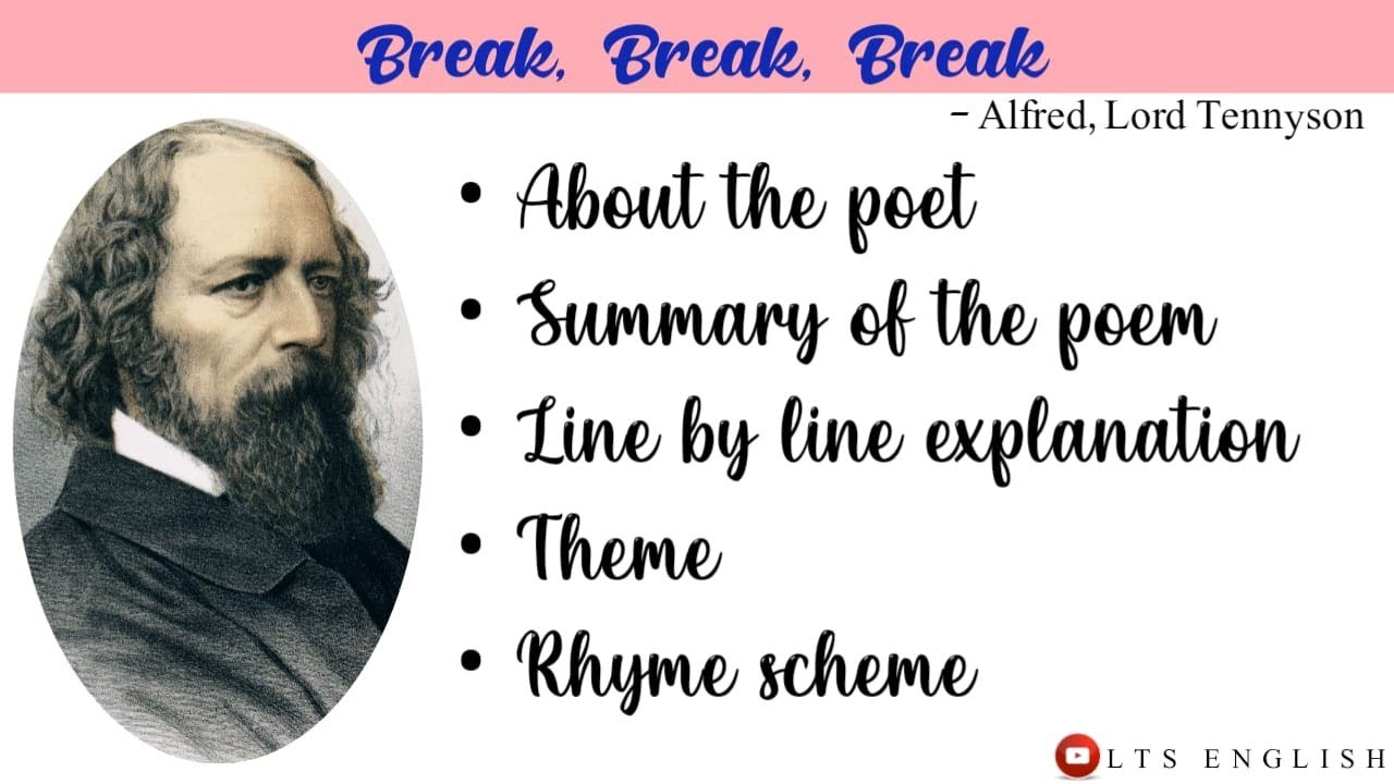 Break, Break, Break by Alfred Lord Tennyson | Explanation | Summary # ...