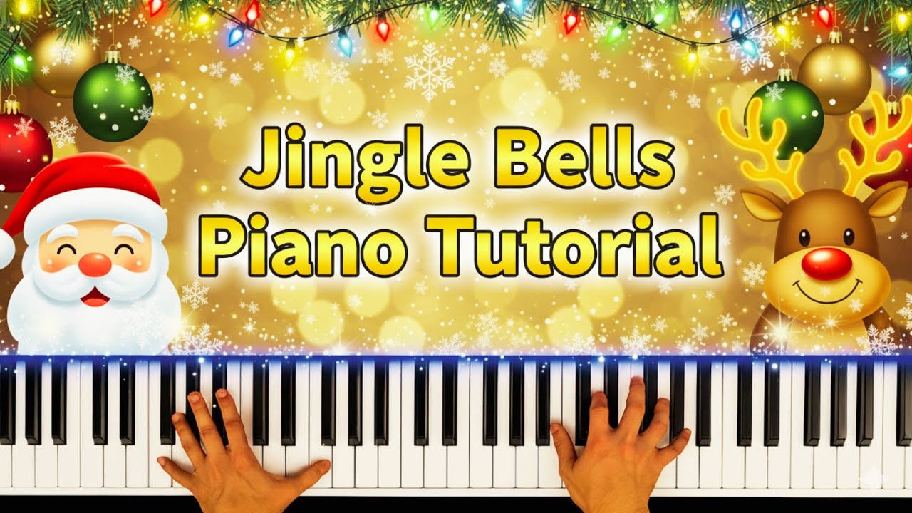 How to Play Jingle Bells ( Christmas song ) Easy Piano Tutorial for ...