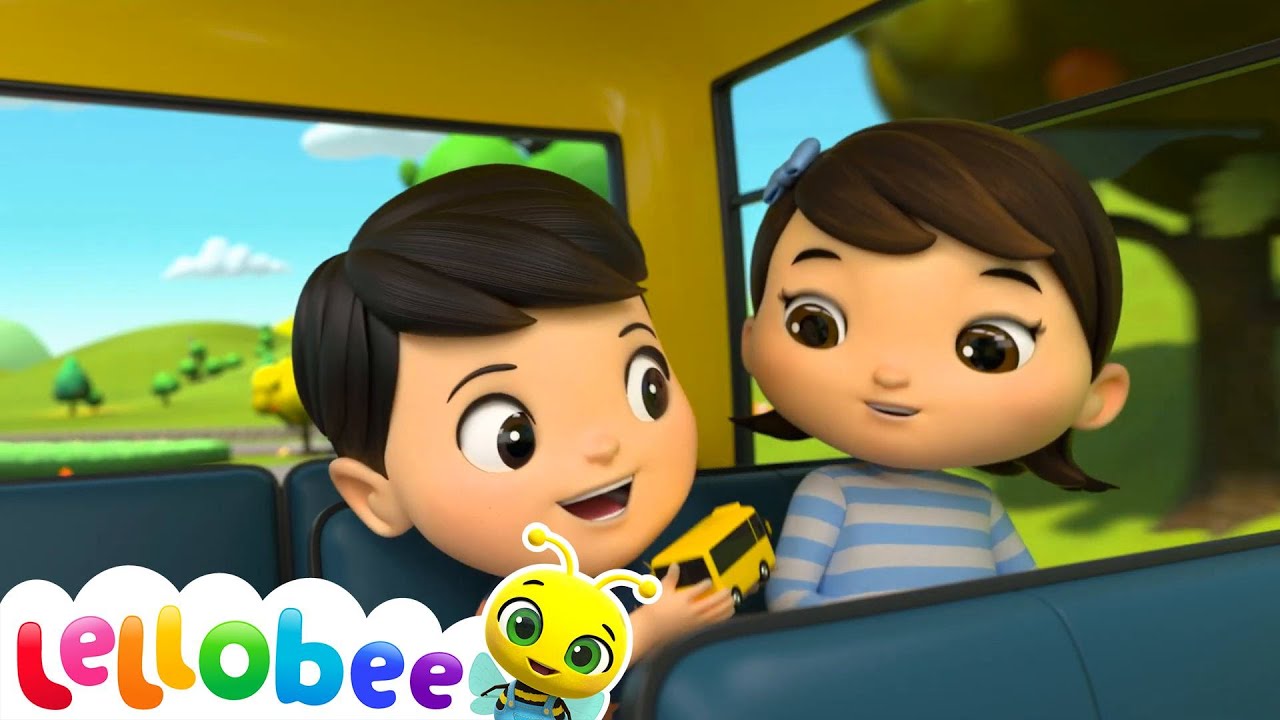 Wheels On The Bus - Go Cartoons for kids - Lellobee - YouTube