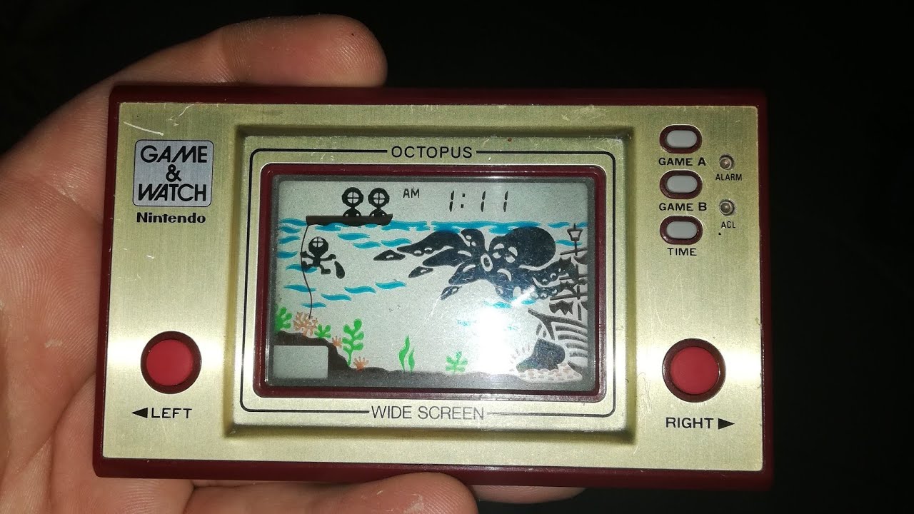game and watch octopus et essai de la super nintendo - YouTube