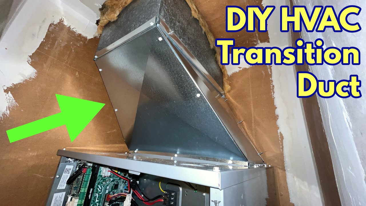 HVAC Transition Duct 4-piece DIY (Small Closet Install and Hand Tools ...