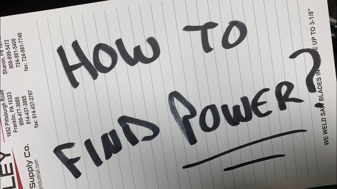 How to calculate power - YouTube