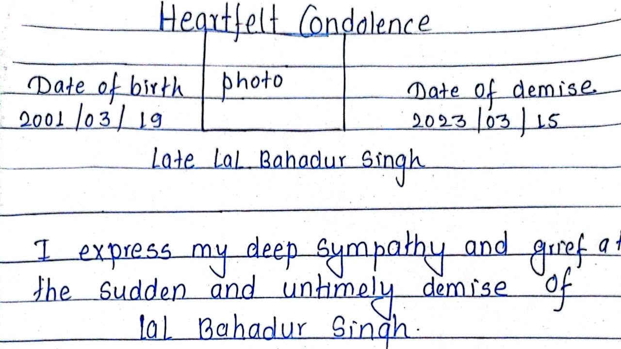 How to write heartfelt condolences II Very important for SEE#viral # ...
