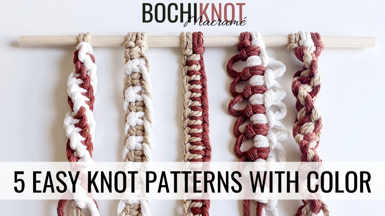 5 Stunning Knot Patterns with a Pop of Color - Easy Knot Tutorial for ...