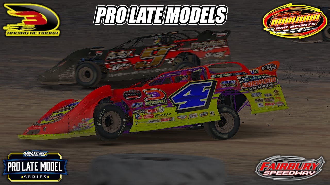 Stacked Pro Late Model Field At Fairbury | iRacing Dirt - YouTube
