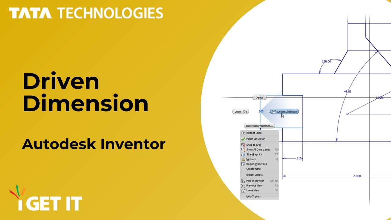 12 Driven Dimension Autodesk Inventor Youtube