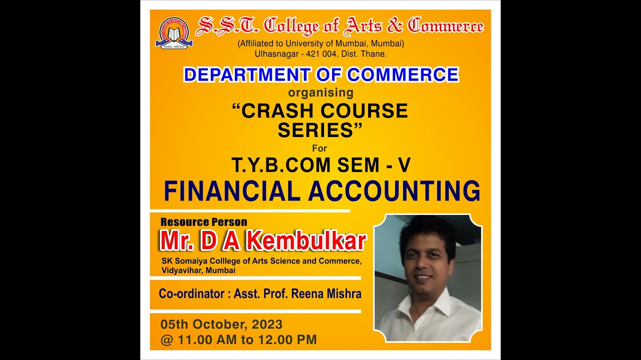 Crash Course Financial Accounting TYBCOM(Sem V) - YouTube
