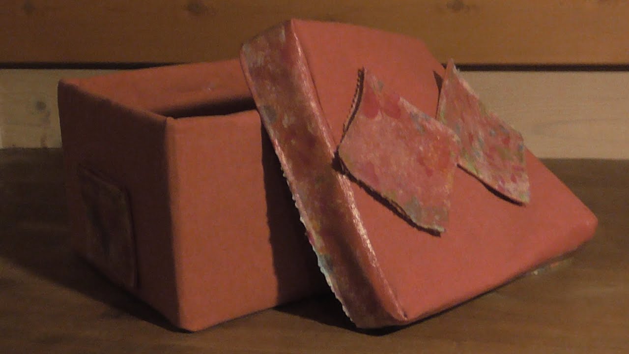 How to dress a box with fabric/Πως ντύνω ένα κουτί με ύφασμα - YouTube