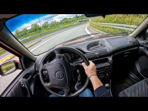 1996 Opel Astra F [1.7 TD 82HP] | POV Test Drive #1213 Joe Black