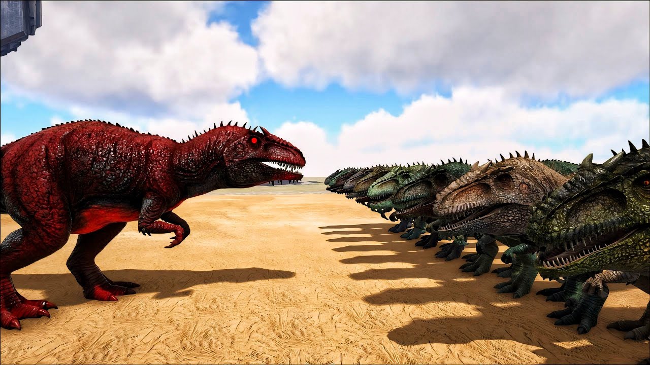 Apex Giganotosaurus VS ARK Vanilla Giganotosaurus | ARK Dino's Battle ...
