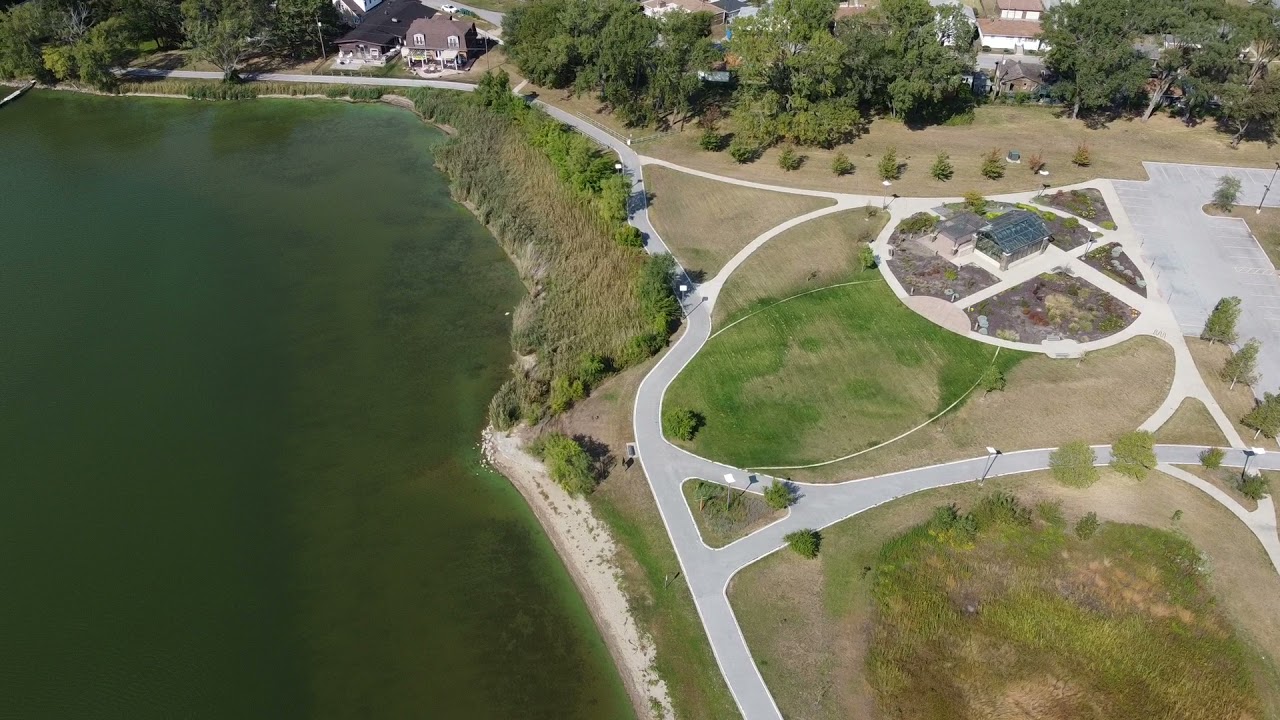 Drone footage of Wolf Lake park Hammond, Indiana - YouTube