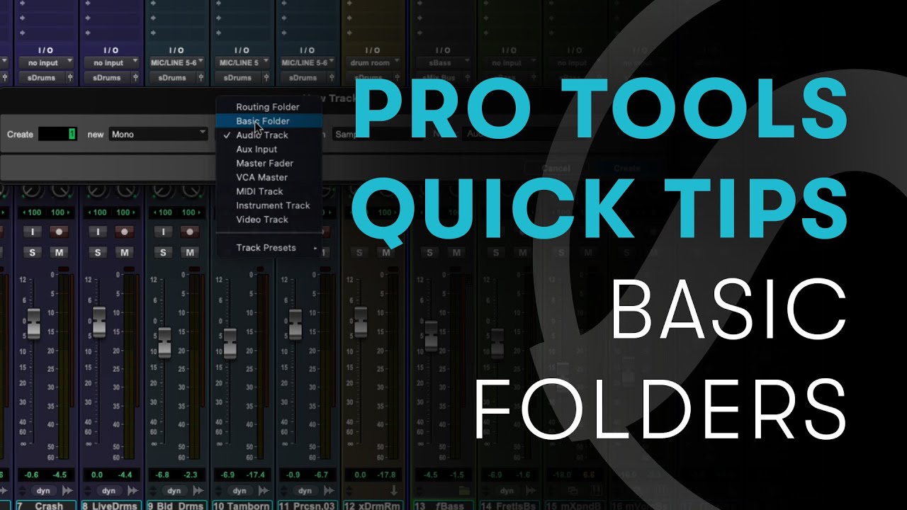 Pro Tools Quick Tips: Basic Folders - YouTube