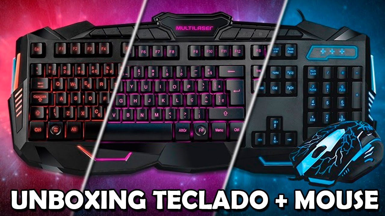 UNBOXING - Teclado e Mouse Gamer Multilaser Lightning TC195 - YouTube