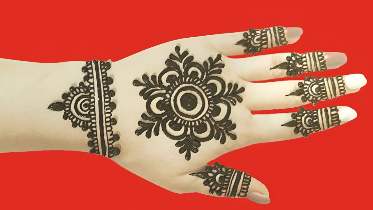 easy latest mehndi designs back side | mehandi ka design | mehndi ...