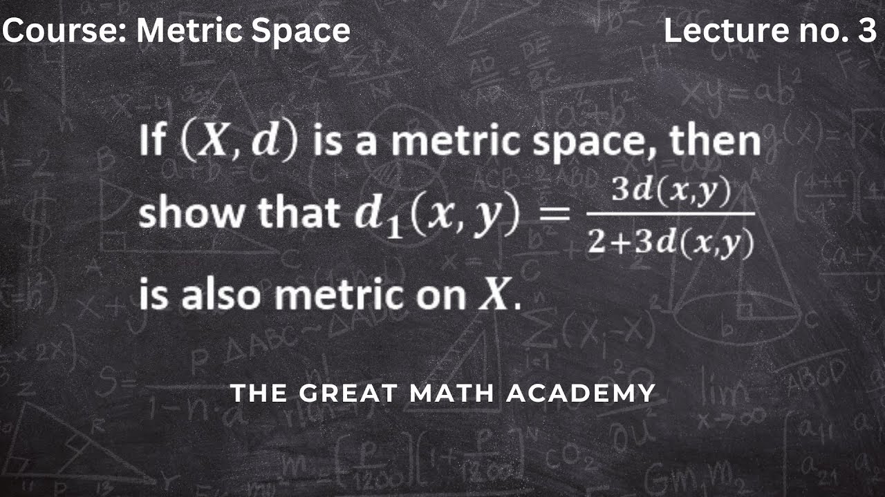 Metric Space Example | Important Solved Example with Explanation - YouTube