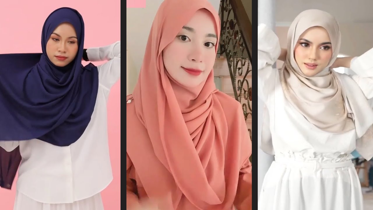 12 GAYA CANTIK SHAWL RAYA TUTORIAL – CARA PAKAI TUDUNG SHAWL SIMPLE ...