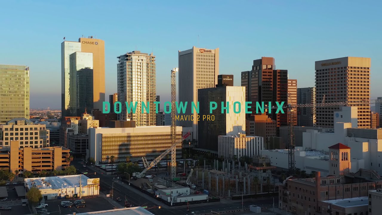 Downtown Phoenix Pan Left taken with the DJI Mavic 2 Pro - YouTube