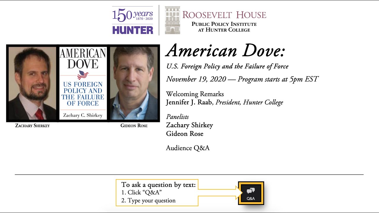 Zachary Shirkey — American Dove: U.S. Foreign Policy and the Failure of ...