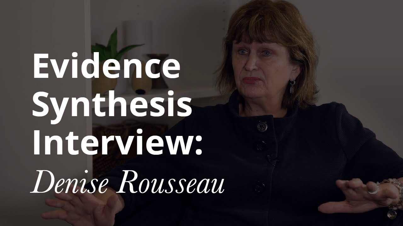 Evidence Synthesis Service Interview - Denise Rousseau - YouTube