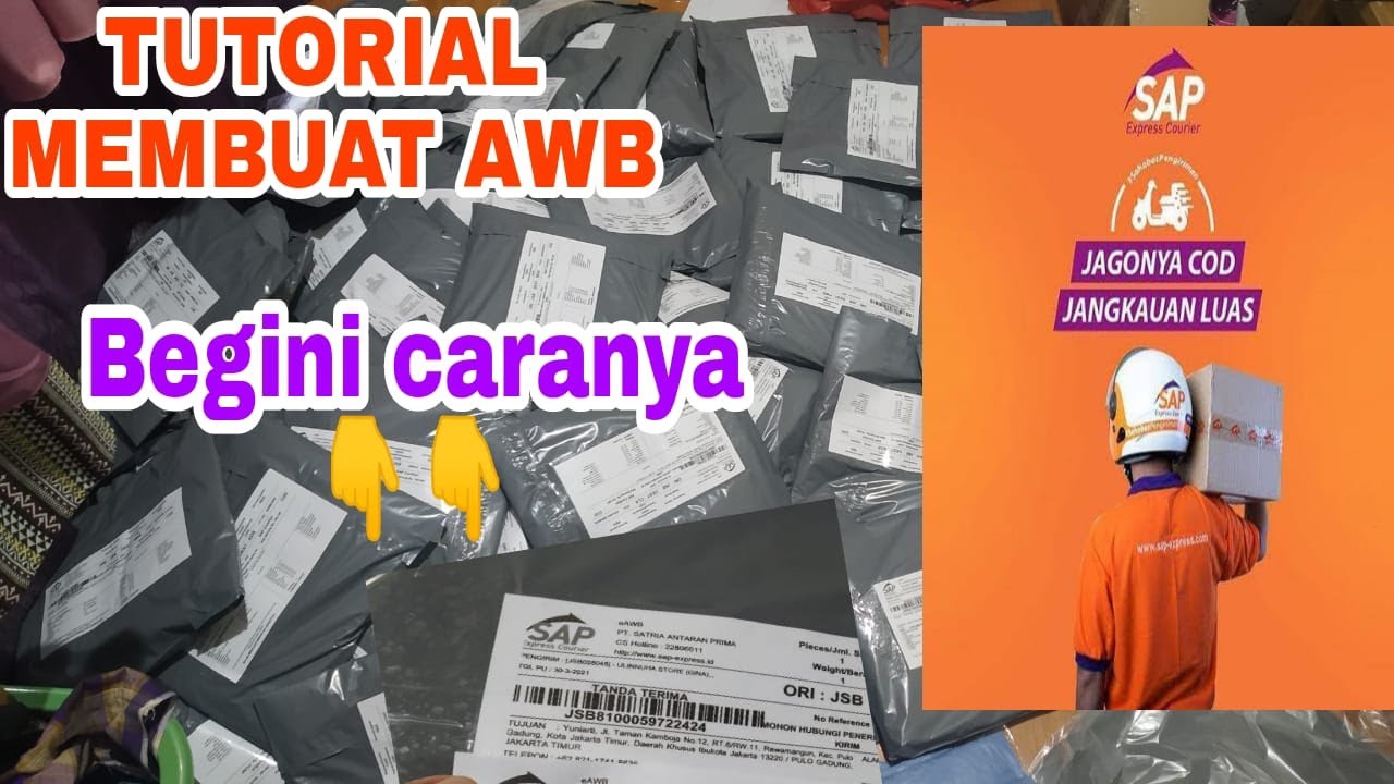 Cara Membuat AWB || Agen SAP Express - YouTube