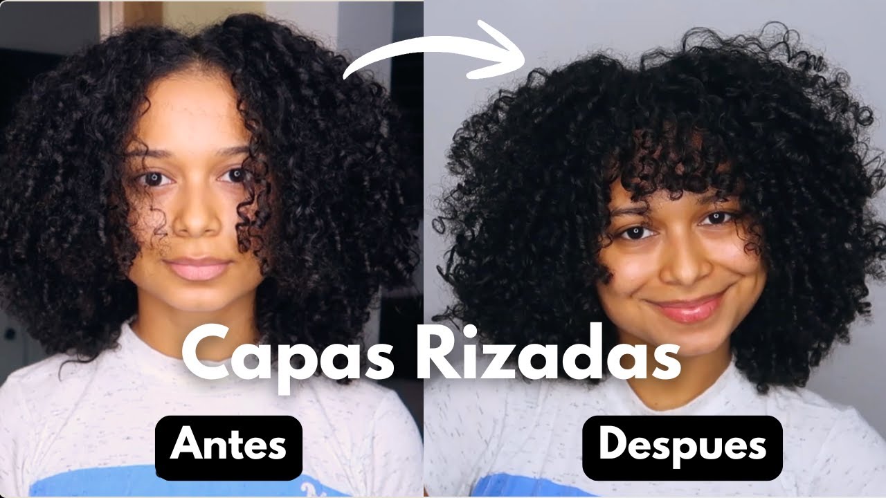 CORTE en CAPAS CABELLO RIZADO en SECO 🌴 CAPUL / CHINA RIZADA - YouTube