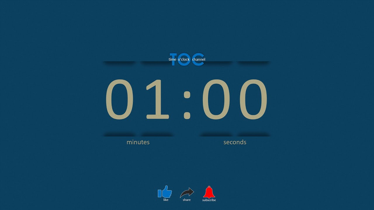 TOC0003, 1-minute Silent Timer, +15 sec Alarm, Digital, Countdown, FHD ...